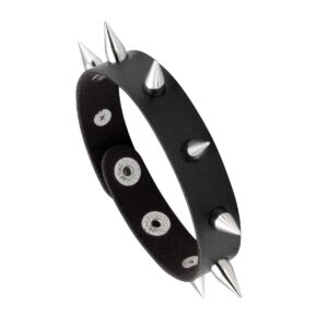 Eigso 3 Pcs Punk Leather Cuff Studded Bracelets for Men Women Vintage Retro 80s Rock Biker Spikes Bracelet Set for Man Woman