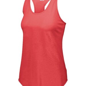 Augusta Sportswear Girls Lux Tri-Blend Tank, Red Heather, L