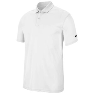 nike men's nike dri-fit victory polo, white/black, small