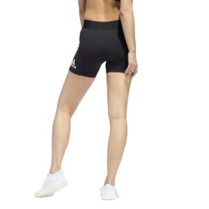 adidas womens Alphaskin Shorts Tights Black/White Medium 4"