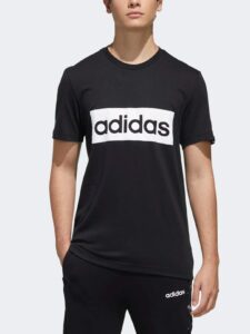 adidas men's puffed box t-shirt black/white small