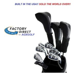 !! BAG NOT INCLUDED!! AGXGOLF Senior Men's Cadet Length (Minus 1 inch) Magnum XL Edition Complete Golf Club Set w/460cc Driver, 3 Wood, 3 Hybrid, 5-9 Irons, Wedge: Right Hand: US Built