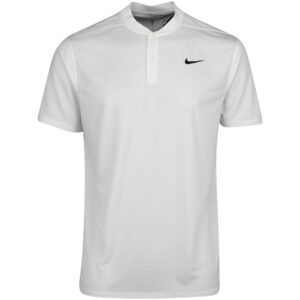 nike men's nike dri-fit victory blade polo, white/black, large