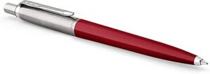 parker jotter originals ballpoint pen, classic red finish, medium point, blue ink, 1 count