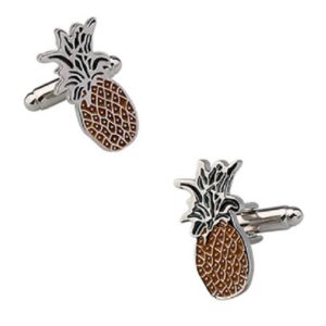 MRCUFF Pineapple Hawaii Chef Cook Pair Cufflinks in a Presentation Gift Box & Polishing Cloth