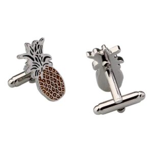 MRCUFF Pineapple Hawaii Chef Cook Pair Cufflinks in a Presentation Gift Box & Polishing Cloth