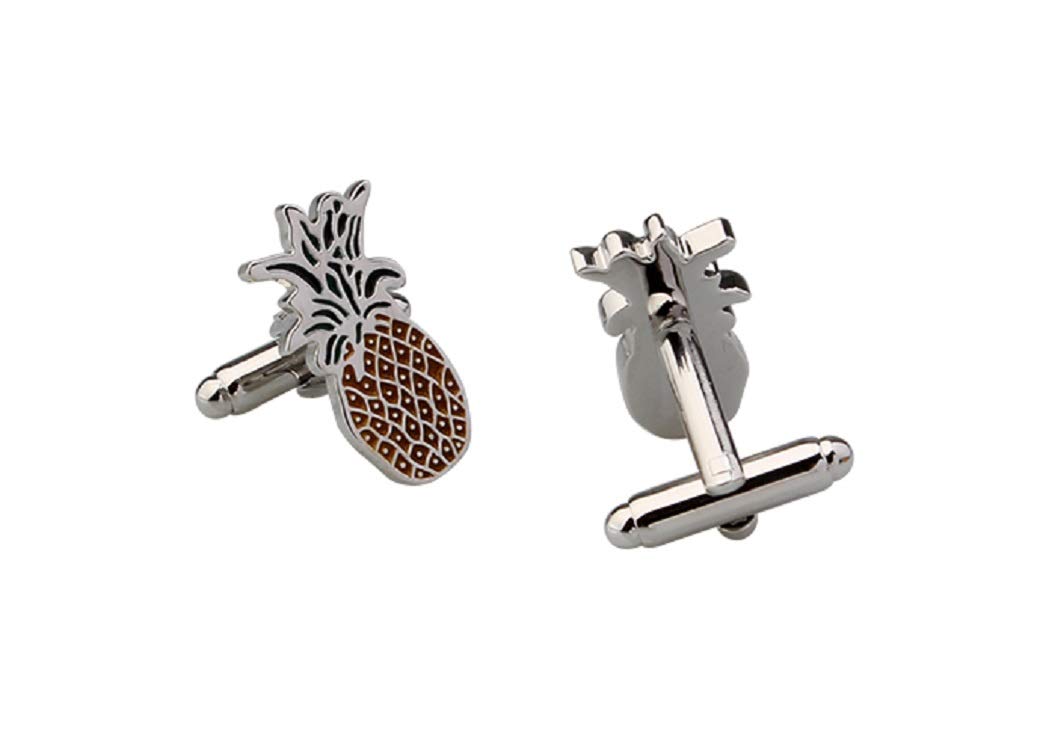 MRCUFF Pineapple Hawaii Chef Cook Pair Cufflinks in a Presentation Gift Box & Polishing Cloth