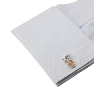 MRCUFF Pineapple Hawaii Chef Cook Pair Cufflinks in a Presentation Gift Box & Polishing Cloth