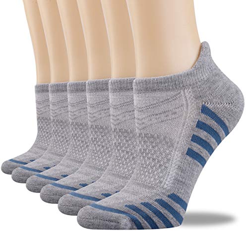 FUNDENCY 6 Pack Women Ankle Athletic Socks Low Cut Breathable Running Tab Socks with Cushion Sole