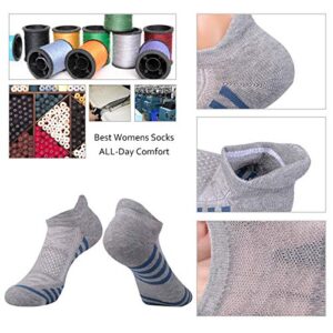 FUNDENCY 6 Pack Women Ankle Athletic Socks Low Cut Breathable Running Tab Socks with Cushion Sole