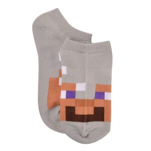 Minecraft Boys' Little Low Cut Socks, 6 Pair Pack, Multi, Small