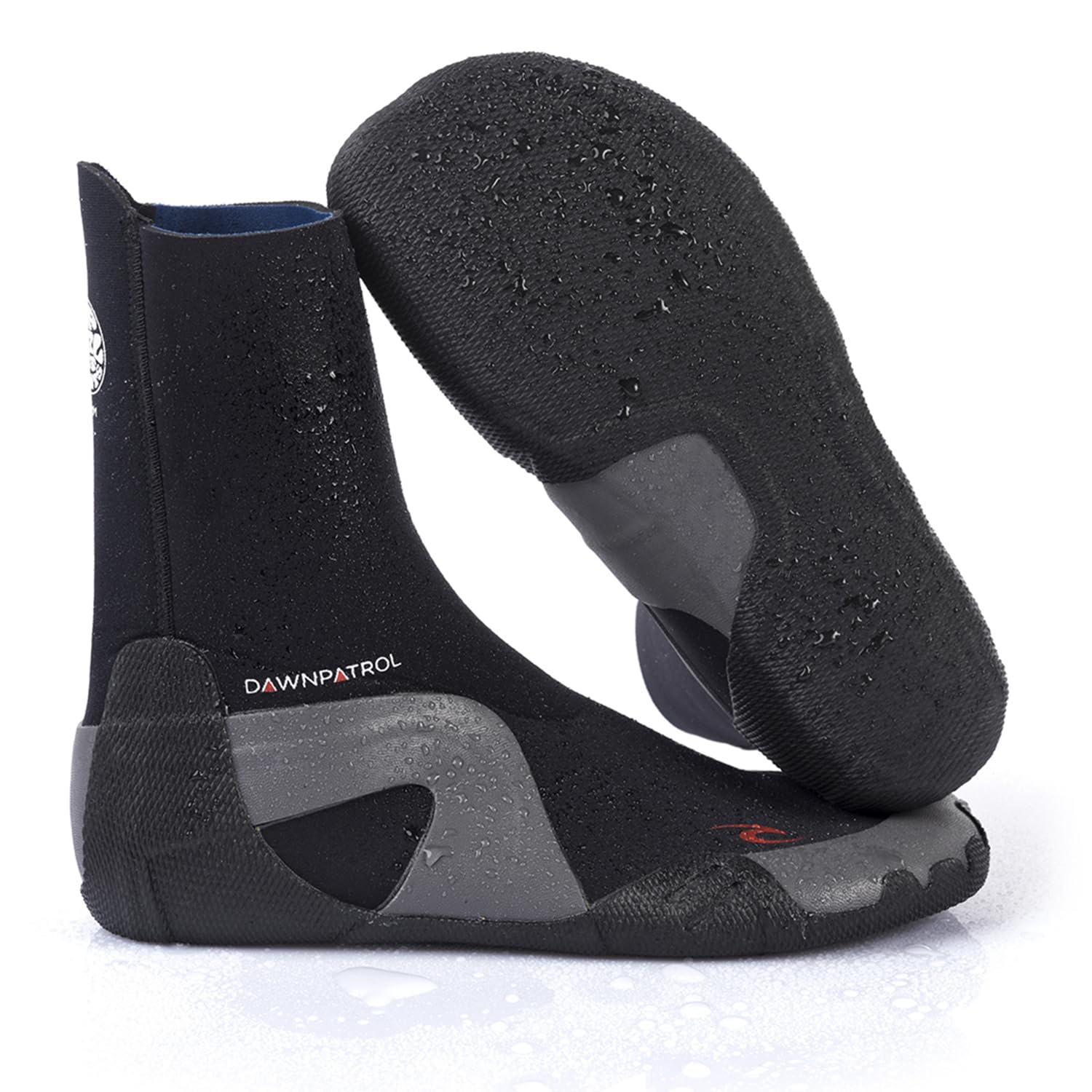 Rip Curl Dawn Patrol 3mm Round Toe Neoprene Wetsuit Boots Shoes - Black - Unisex - Easy Slide on System - SOS - Sensitive