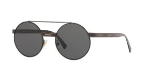 versace woman sunglasses black frame, dark grey lenses, 52mm