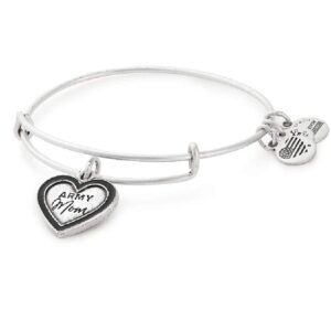 alex and ani women's army mom bangle bracelet, rafaelian silver