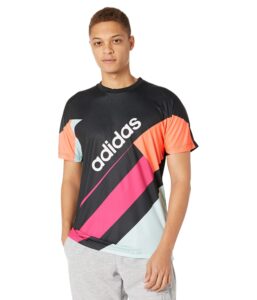 adidas men's color block tee black/white x-large