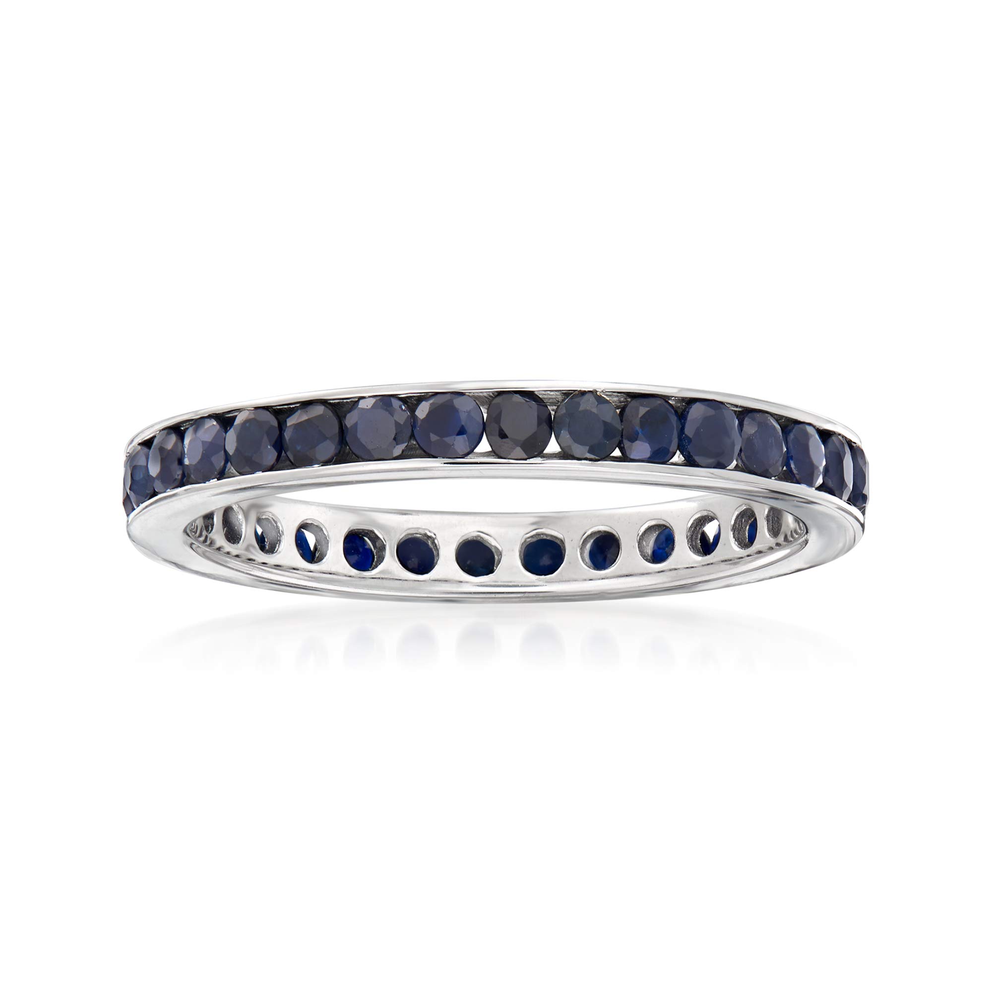 Ross-Simons 1.45 ct. t.w. Sapphire Eternity Band in Sterling Silver. Size 7