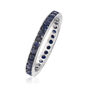 Ross-Simons 1.45 ct. t.w. Sapphire Eternity Band in Sterling Silver. Size 7