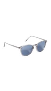 oliver peoples eyewear men's forman la polarized sunglasses, workman grey/blue polar, one size