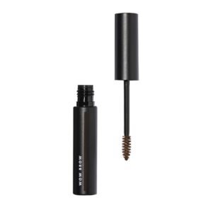 e.l.f. wow brow gel, volumizing, buildable, wax-gel hybrid, creates full, voluminous-looking brows, locks brow hairs in place, brunette, fiber-infused, 0.12 oz