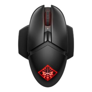 omen by hp photon wireless gaming mouse with qi wireless charging, programmable buttons, custom rgb, e-sport dpi (6cl96aa)