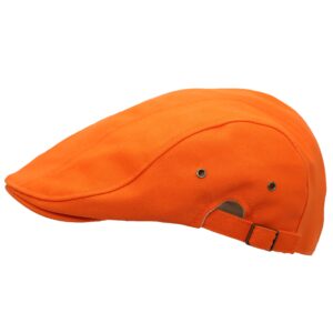 Newsboy Hat Original Clean Up Adjustable Style Ivy Hat MAAD0894 (Orange)