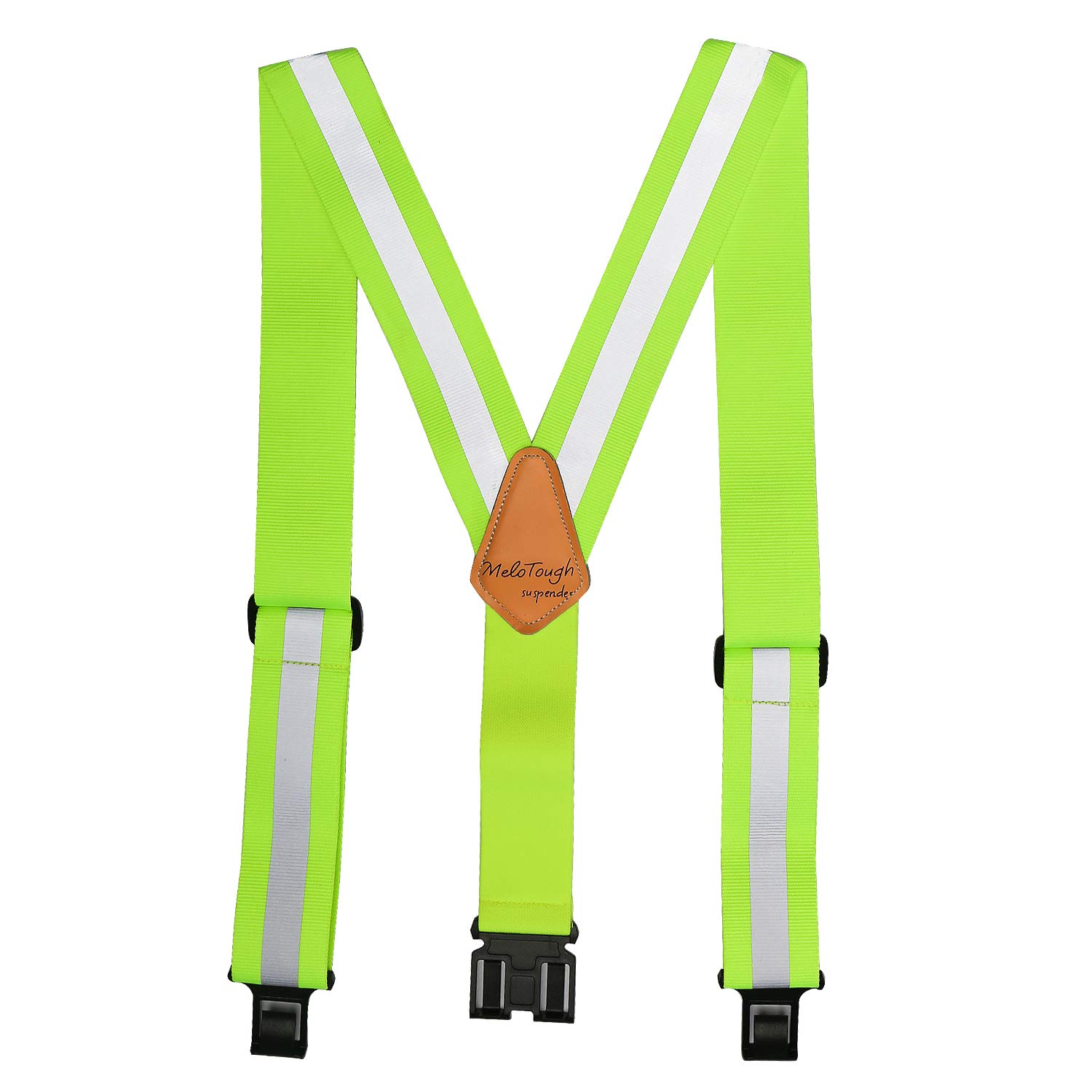 ELOTOUGH Reflective Safety Suspenders| Perry suspenders with hook end non-metal suspenders for casual dress,work place, tactical duty belt