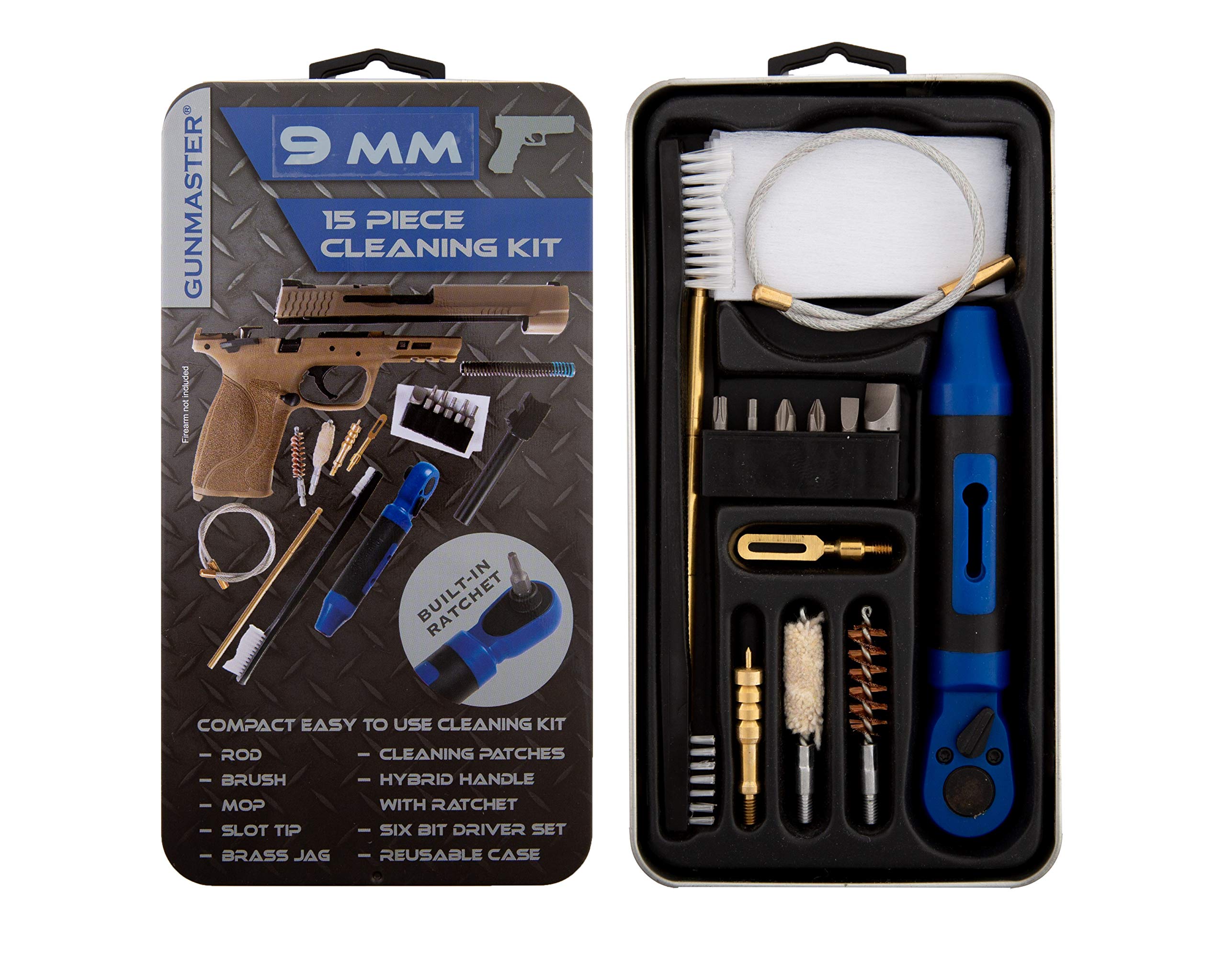 Gunmaster Slim Line 9mm Pistol Cleaning Kit (15pc)