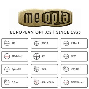 Meopta Optika6 3-18x50 30 mm SFP Second Focal Plane Hunting Riflescope, 3-18x50 Z-Plex, Black