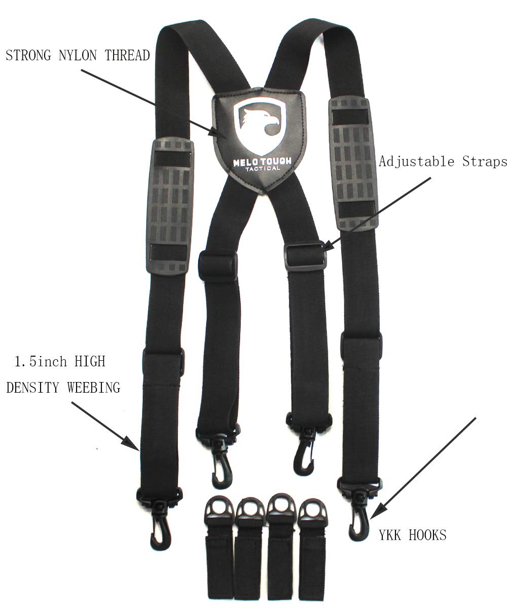 MELOTOUGH Tactical suspenders Police Duty Belt Harness for Battle Belt Law Enforcement Police Duty Belt Suspenders