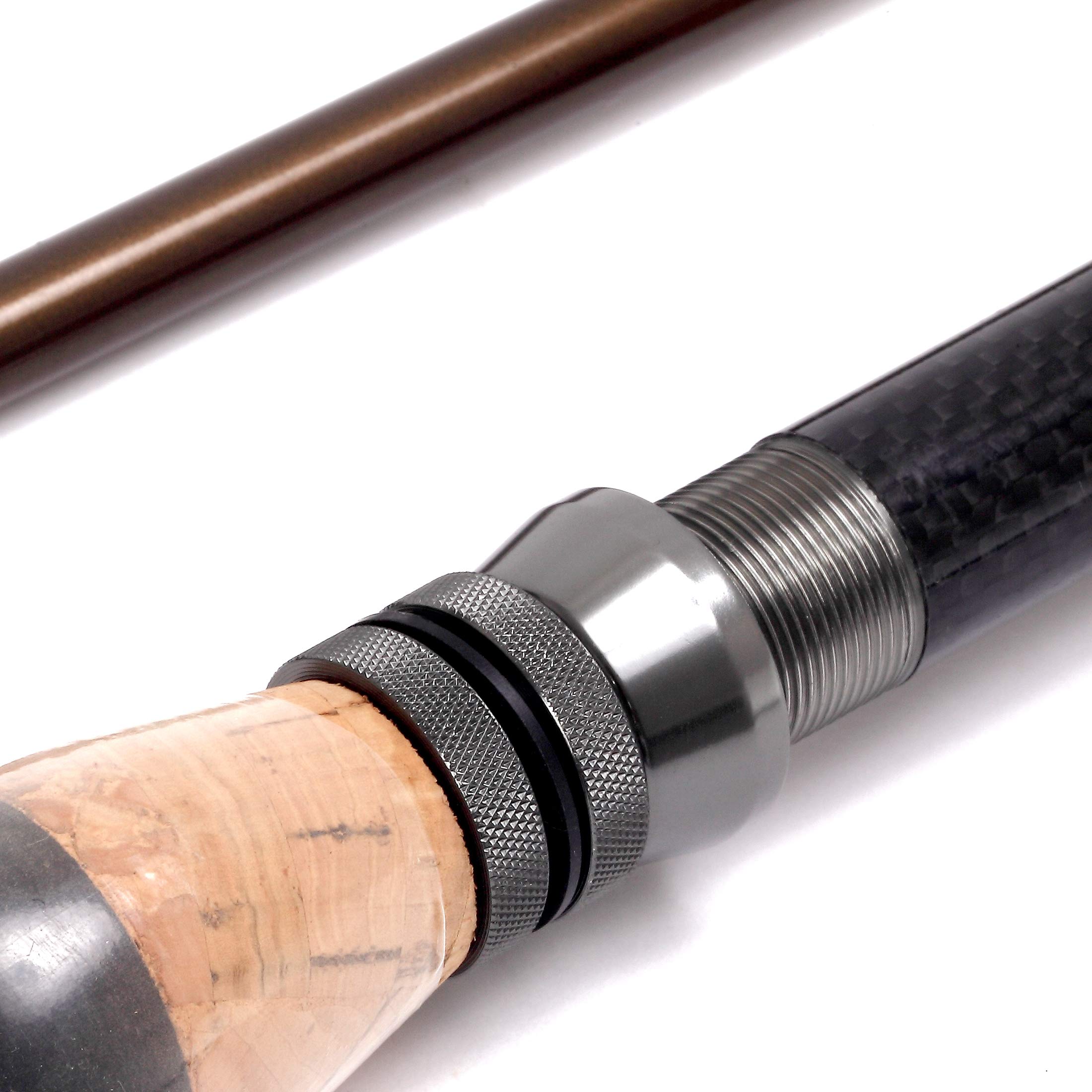 9' 10' Fly Fishing Rod 4 Sections 9FT 10FT 3/4 5/6 Fly Rod Carbon Fiber Blanks Light Weight Medium-Fast Action Cork Grip (10FT, 5/6)