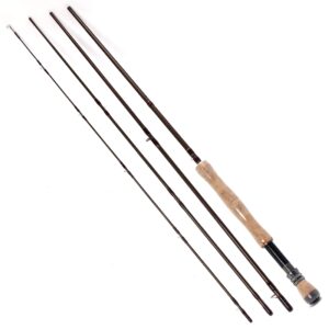 9' 10' Fly Fishing Rod 4 Sections 9FT 10FT 3/4 5/6 Fly Rod Carbon Fiber Blanks Light Weight Medium-Fast Action Cork Grip (10FT, 5/6)