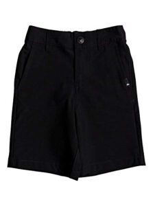 quiksilver boys' big union amphibian water friendly 4 way stretch hybrid chino short, black, 25/10