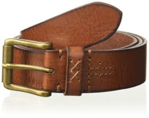 frye men's 35mm leather belt, cognac, 38