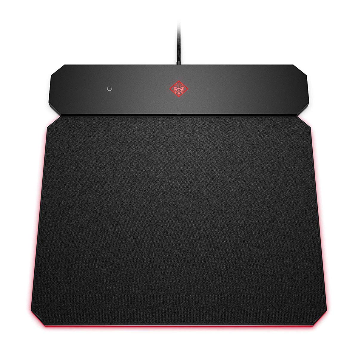 OMEN by HP Outpost Gaming Mouse Pad with Qi Wireless Charging, Custom RGB, and USB-A 2.0 Port, (6CM14AA), Black (6CM14AA#ABL)