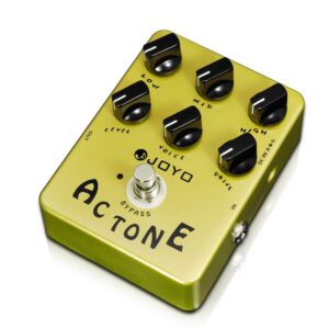 joyo distortion vintage tube ac30 amp simulator pedal british rock sound for electric guitar effect - bypass (ac tone jf-13)