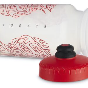 Peakline Sports - 2nd Gen Big Mouth Bike Water Bottle (21 oz) by Specialized Bikes (2-Pack) (Clear / Red)