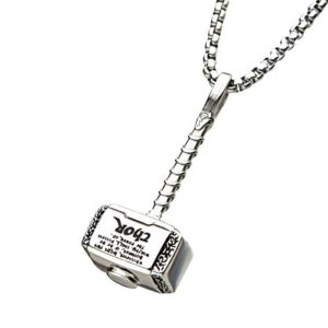 marvel thor hammer - officially licensed premium quality pendant necklace with chain