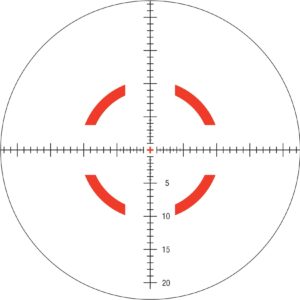 Trijicon VCOG VC18 1-8x28mm Rifle Scope, 34 mm Tube, First Focal Plane, Black, Red VC18-C-2400001