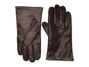 frye men's leather gloves, mahogany, small