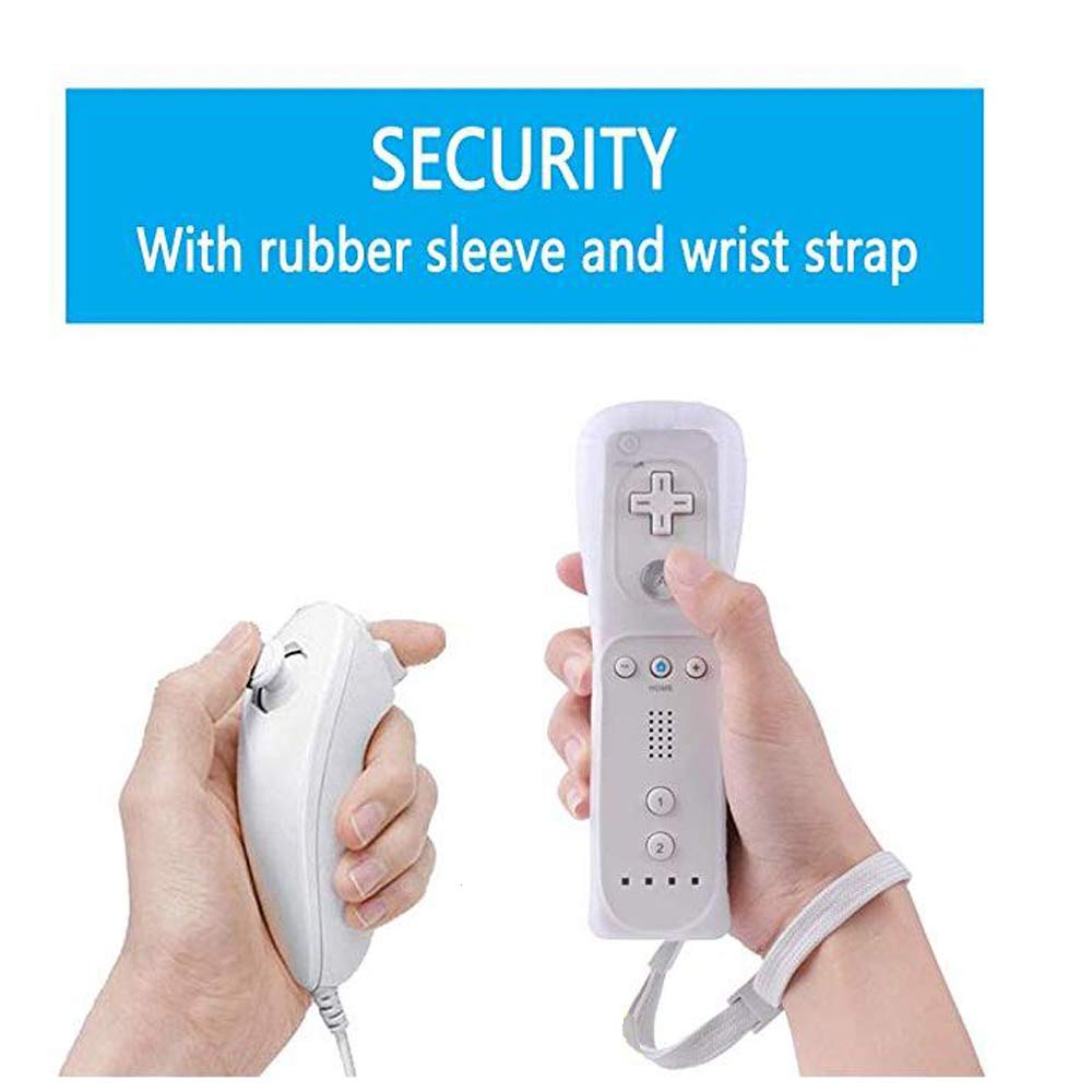 Lactivx 2X Wii Silicone Case Cover with Wrist Strap for Wii Remote Controller (White)