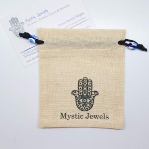 MYSTIC JEWELS by Dalia – Macrame Red String Bracelet for Luck – Blue Turkish Eye with Fatima Hand Hamsa