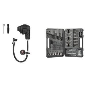 black+decker bdcmthpi inflator multi-tool attachment with black+decker bda91109 combination accessory set, 109-piece