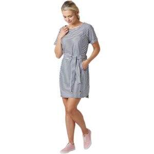 helly-hansen women's thalia summer dress, 598 navy stripes, large