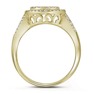 Dazzlingrock Collection 10kt Yellow Gold Womens Round Diamond Moving Twinkle Bridal Wedding Engagement Ring 5/8 ctw