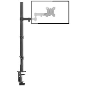 bracwiser single fully adjustable standing height monitor arm stand mount 800mm tall for monitor computer screen 13 15 17 19 20 22 23 24 26 27 30 32 inch vesa 75 100 (md7821)