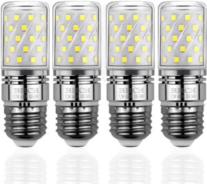 bhch e26 led corn bulbs 12w,6000k daylight white,1200lm,edison screw bulbs,100w incandescent bulbs equivalent,pack of 4