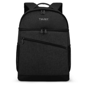 tourit insulated backpack cooler leak-proof backpack lunch box 28 cans double deck cooler backpack