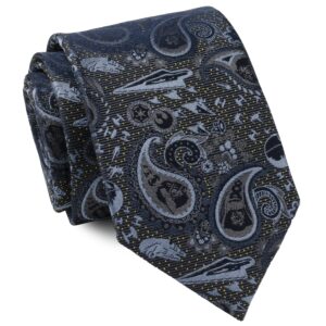 cufflinks inc. vader paisley blue and gray men's tie