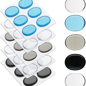 Fiada 30 Pieces Drum Dampeners Gels Silicone Gel Pads Soft Drum Dampeners for Drums Cymbals Tone Control (Transparent White, Black, Blue, Gray)