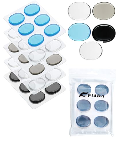 Fiada 30 Pieces Drum Dampeners Gels Silicone Gel Pads Soft Drum Dampeners for Drums Cymbals Tone Control (Transparent White, Black, Blue, Gray)